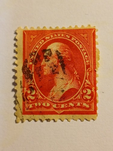1885, 2cent George Washington Red Stamp Type IV,Used(2) | eBay