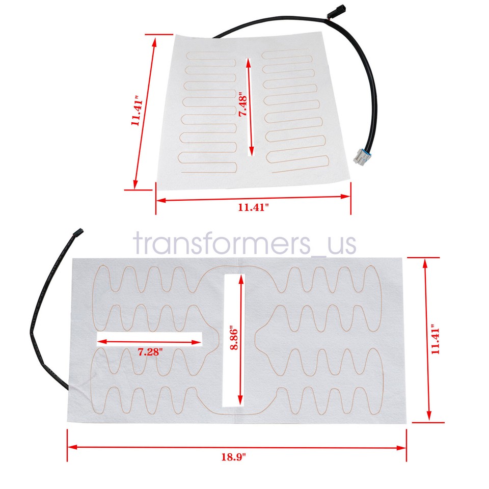 Set of 2 Seat Heat Pad Heating Element for Chevy Avalanche Suburban ...