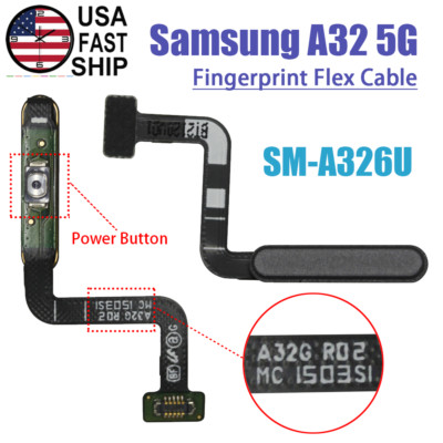 Power Button Fingerprint Flex Cable Ribbon For Samsung Galaxy A32 5G SM ...
