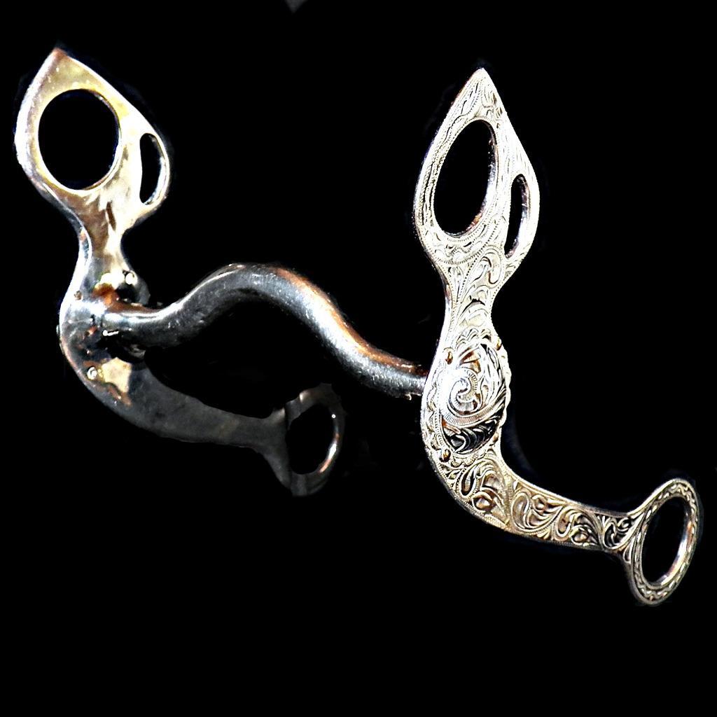 Vintage Rawhide Cutter Shank Sterling Silver Western Low Curb Cutting ...