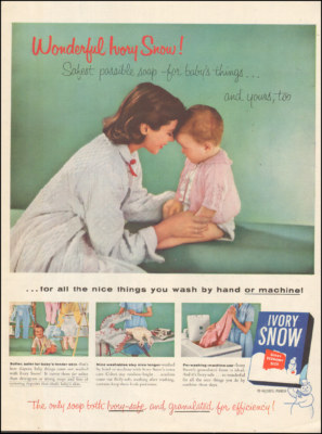 1955 Vintage ad for Ivory Snow detergent retro Fashion baby model ...
