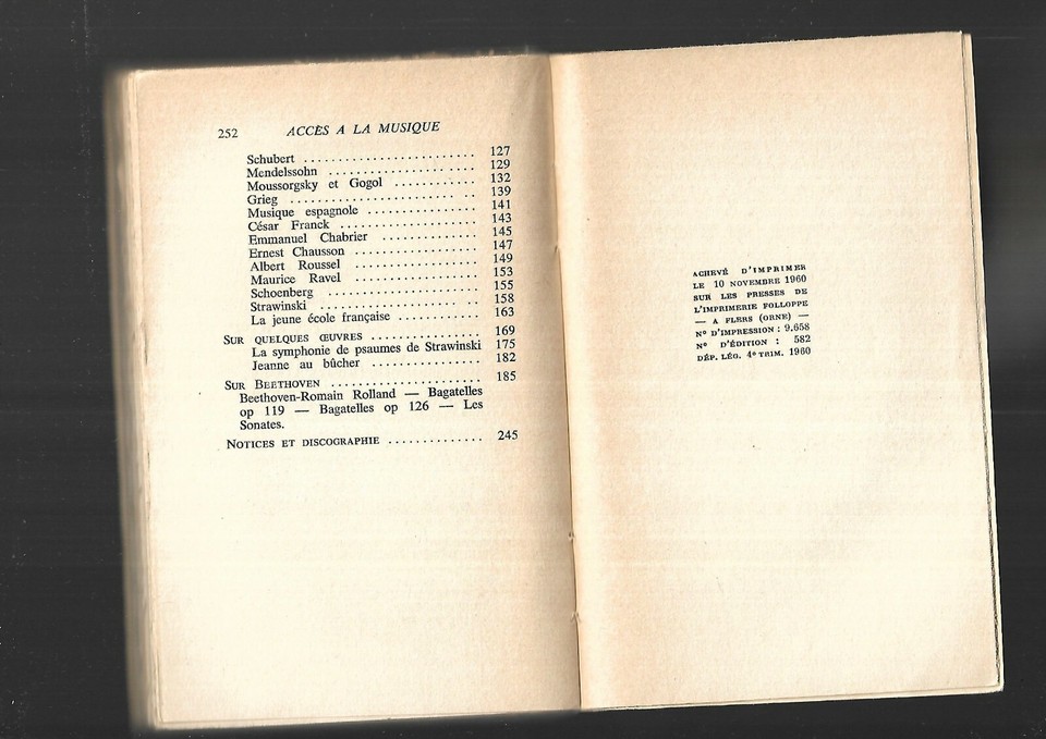 Access À La Music Daniel Lazarus Preface Georges Auric Autographed Ref ...