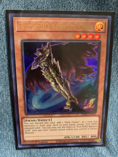 Yu-Gi-Oh! TCG Evil HERO Adusted Gold Legendary Duelists: Season 3 LDS3 ...