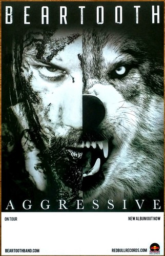 BEARTOOTH Aggressive Ltd Ed RARE Tour Poster +Stickers! Metalcore Hard Rock Punk | eBay