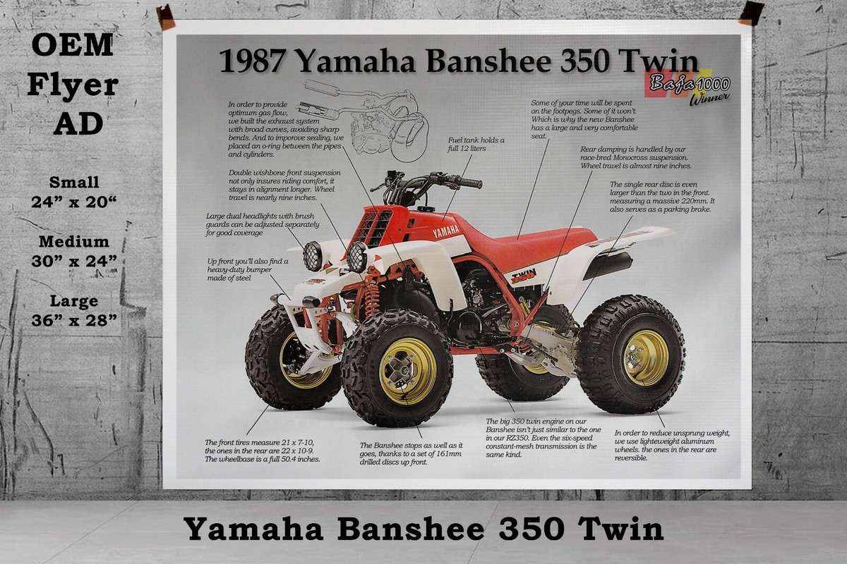 Yamaha Banshee Poster Yamaha Banshee Flamed Rear Rotor JDS Customs