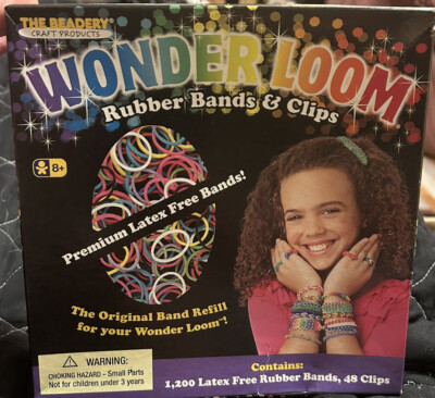 NEW Wonder Loom Refill Kit 1200 Rubber Bands & 48 Clips The Beadery | eBay