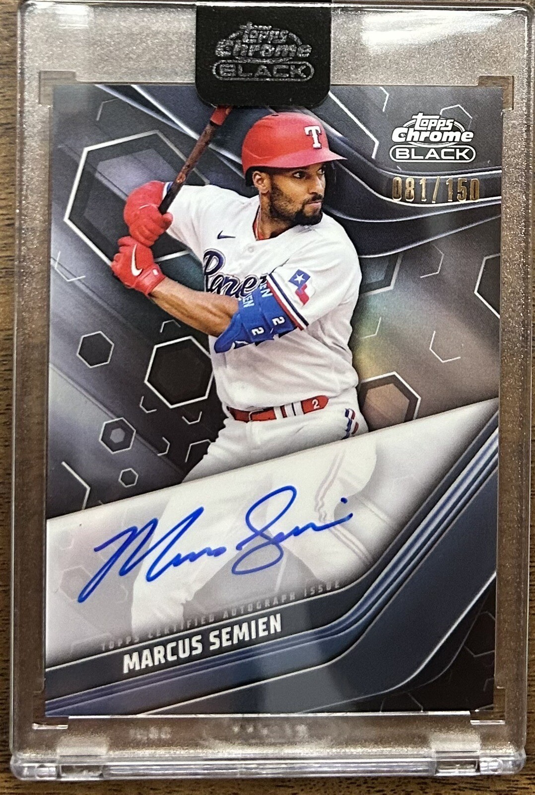 2023 Topps Chrome Black - Autographs Marcus Semien #CBA-MS Refractor ...