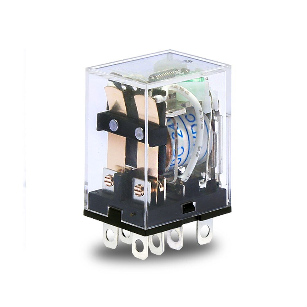 JQX-13F 8 Pin-10A DC 24V Power Relay Female Spade Electric Wire ...