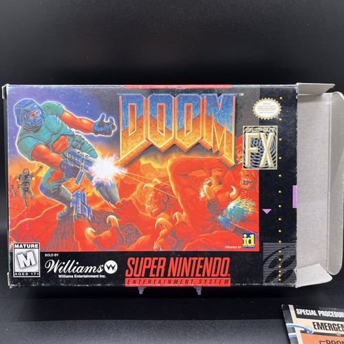 DOOM (Super Nintendo | SNES) Authentic Box With Manual & Carriage ...