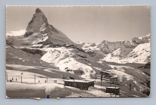 Vintage Switzerland Postcard ZERMATT Matterhorn Riffelberg Hotels 1962 ...