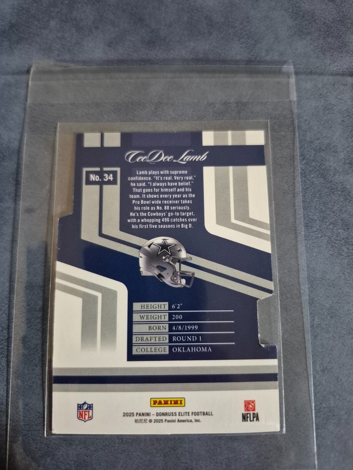 2025 Panini Donruss Elite Status Die-Cut No.34 Cee-Dee Lamb Dallas ...