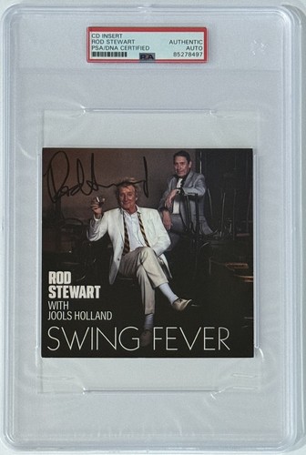 SIGNED Rod Stewart Swing Fever Album CD Cover PSA DNA COA ENTIRE NAME ...