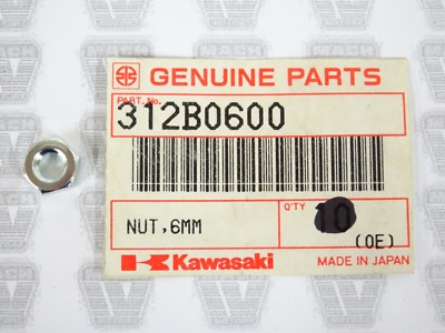 Kawasaki NOS NEW 312B0600 Nut 6mm Z1 H1 S1 S2 S3 AR F6 F7 F8 F9 F11 G3 ...