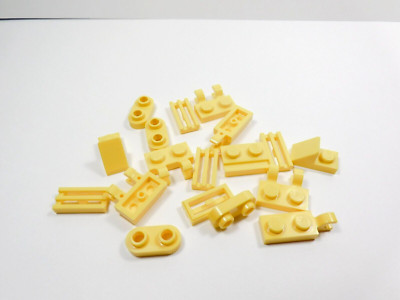 LEGO 18 Yellow 1x2 Modified Plates Grille Open Studs Clips Door Rail ...