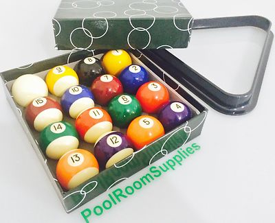 Brand New Kelly Pool Balls and Triangle Set 1 & 7/8" inch in Size ON ...