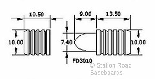 8 x 10mm Precision Model Railway Train Baseboard Aligning Dowels ...