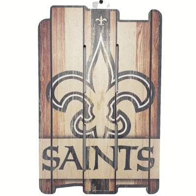 New Orleans Saints Sign 11x17 Wood Fence Style | eBay