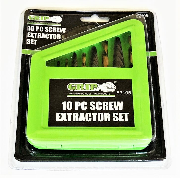 GRIP 10pc COBALT LEFT HAND DRILL BIT SCREW EXTRACTOR SET EASY OUT BOLT ...