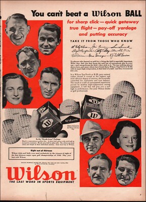 1948 Vintage ad Wilson Sports Equipment retro Golf balls 02/03/23 | eBay