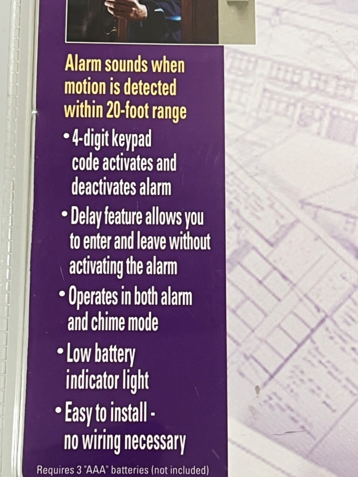 GE Keypad Controlled Wireless Motion-Sensing Alarm Smart Home NEW ...