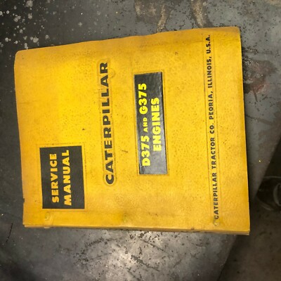 CATERPILLAR CAT D375 G375 ENGINE SERVICE MANUAL S/N 43 44 | eBay