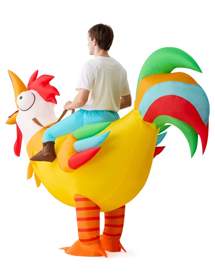 Spooktacular Creations Chicken Inflatable Costume Adult, Ride on ...