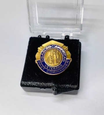 Disabled American Veterans Past Commander Lapel Pin Medal 10K Gold ...