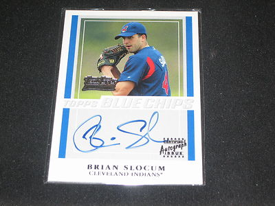 BRIAN SLOCUM HAND SIGNED AUTOGRAPHED TOPPS CERTIFIED AUTHENTIC BASEBALL ...