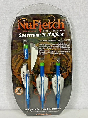 NuFletch Spectrum X 2 Degree Offset 3pk Cross Bolt Instant Fletching ...