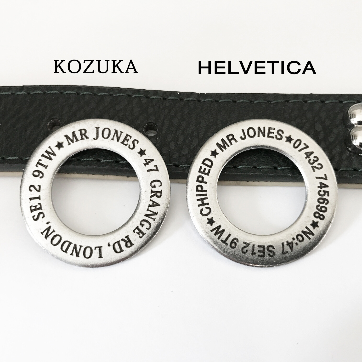 Funky Small Pet Dog ID Disc Name Tag Tags Stainless steel polo FREE ...