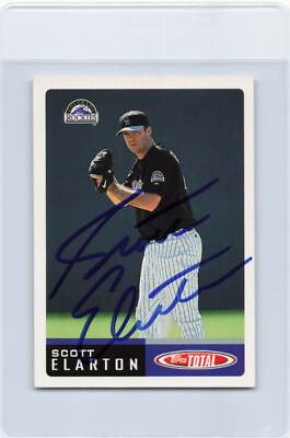 2002 Topps Total #195 Scott Elarton Rockies Signed Auto *J1420 | eBay