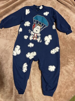 Peanuts Snoopy 24 Months Vintage Outfit Rare Toddler Parachute Aviator ...