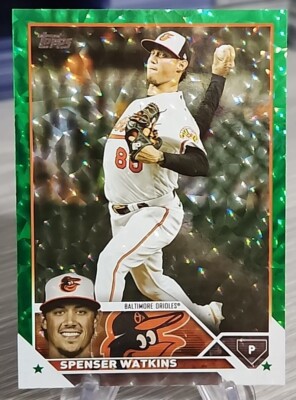 Spenser Watkins 2023 Topps Series 2 Green Foil /499 #393 Baltimore ...