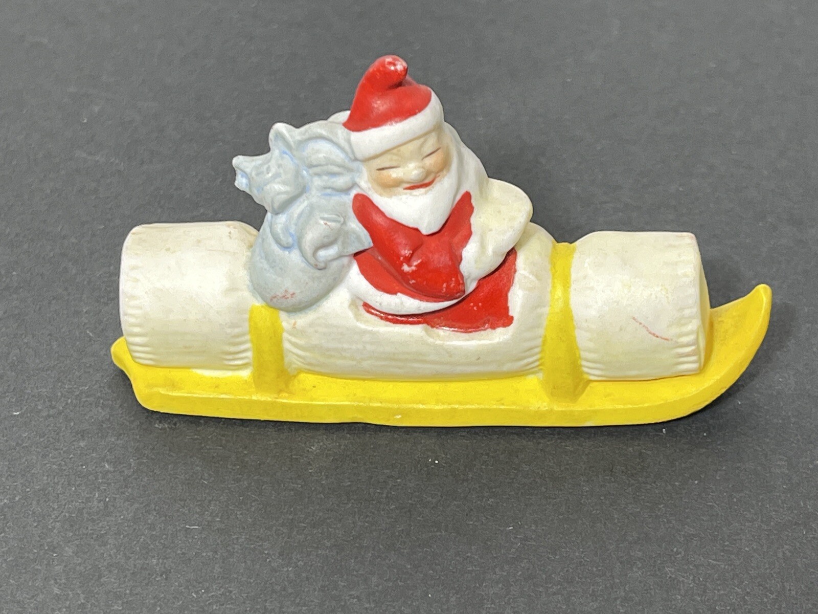 Antique Hertwig German Bisque Porcelain Santa on Sled? Putz Snow Baby ...