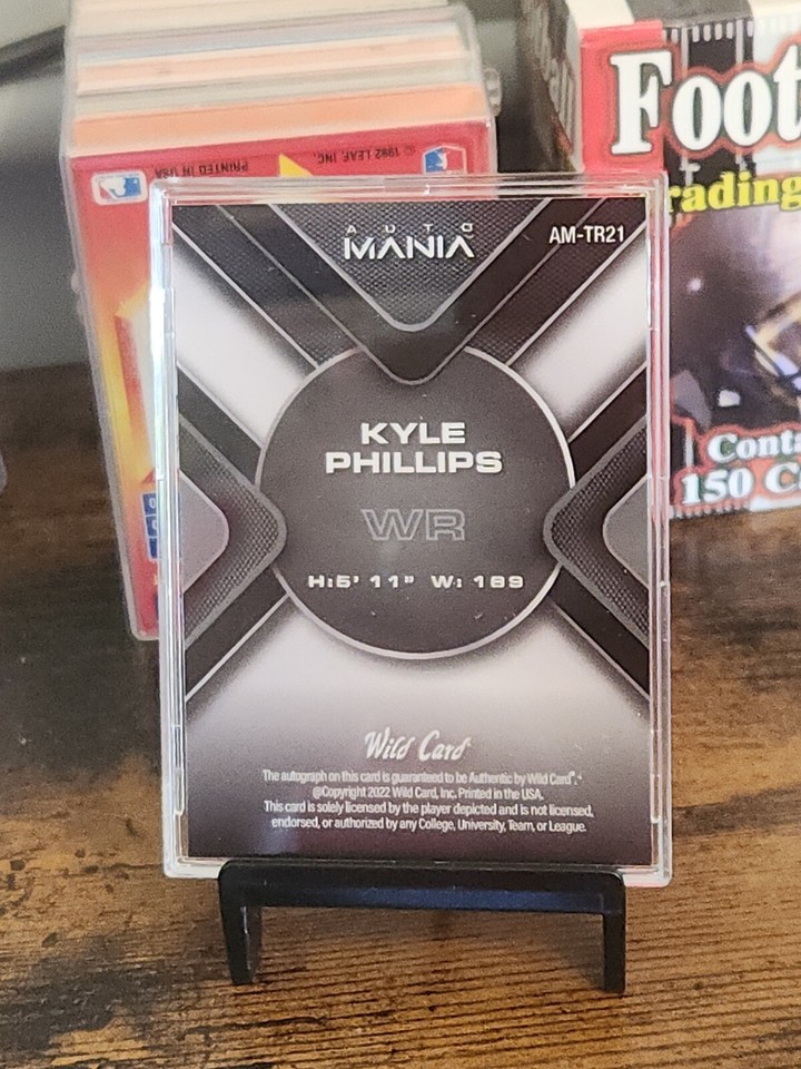 KYLE PHILLIPS 2022 WILD CARD FOOTBALL AUTOGRAPH AUTO CARD #AM-TR21 UCLA ...