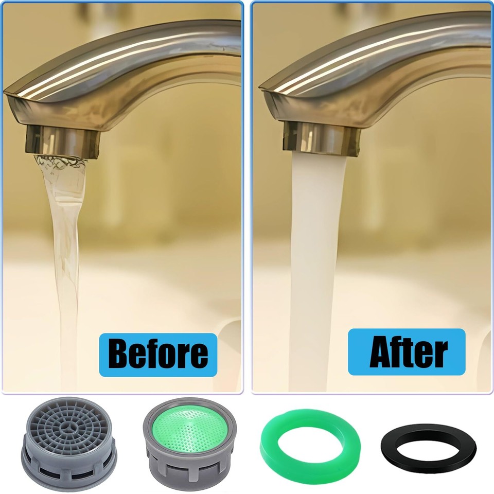 Faucet Aerator, 1.5 GPM Flow Restrictor Insert, Faucet Aerator ...
