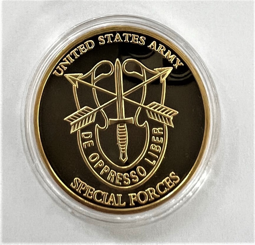Special Forces Airborne Challenge Coin #4 De Opresso Liber (Green Beret ...