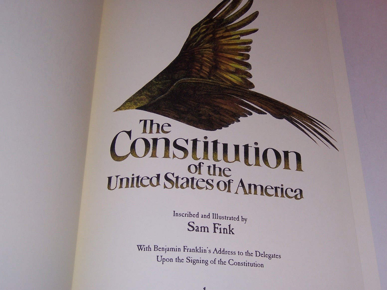 easton press CONSTITUTION OF THE UNITED STATES OF AMERICA illustr. Sam ...
