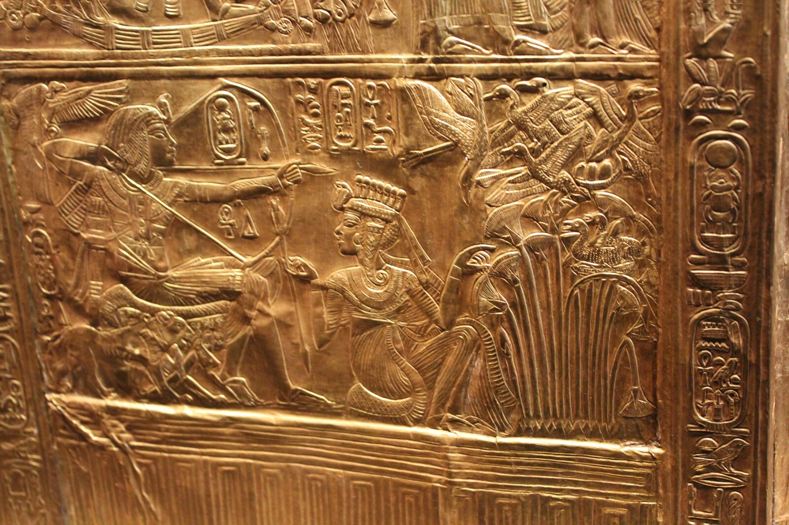 Framed 1980s Franklin Mint Egyptian King Tut Papyrus Institute of Cairo ...