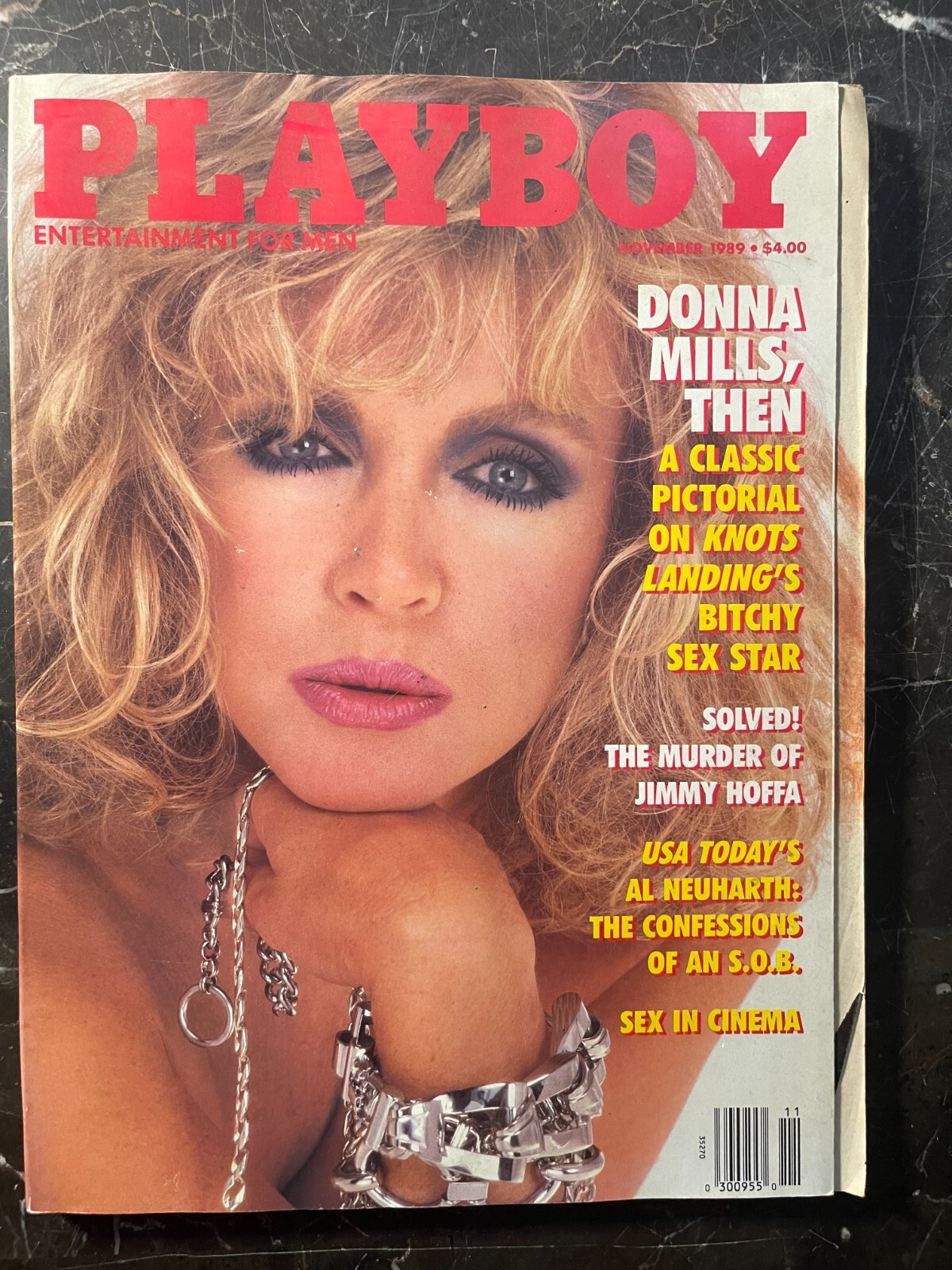 Playboy November 1989 Donna Mills Cover Jimmy Hoffa Investigation Mint 1463