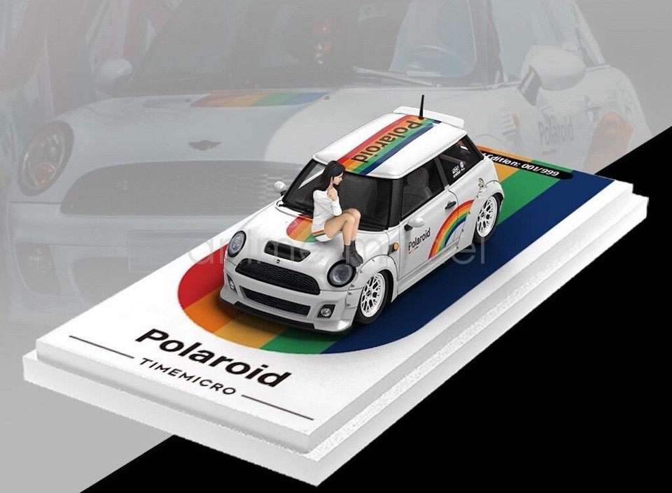 TM 1:64 Scale Mini Cooper Rainbow Figure Sports Model Diecast Display ...