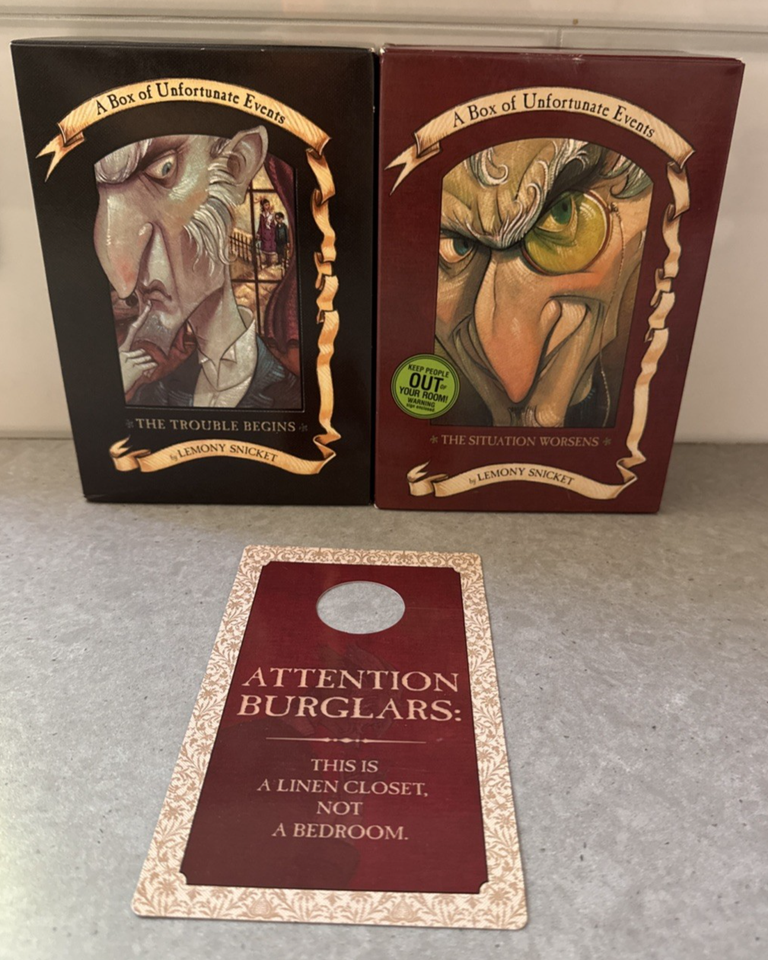 Lemony Snicket A SERIES OF UNFORTUNATE EVENTS 2 Box Sets 1-6 Hardcover ...