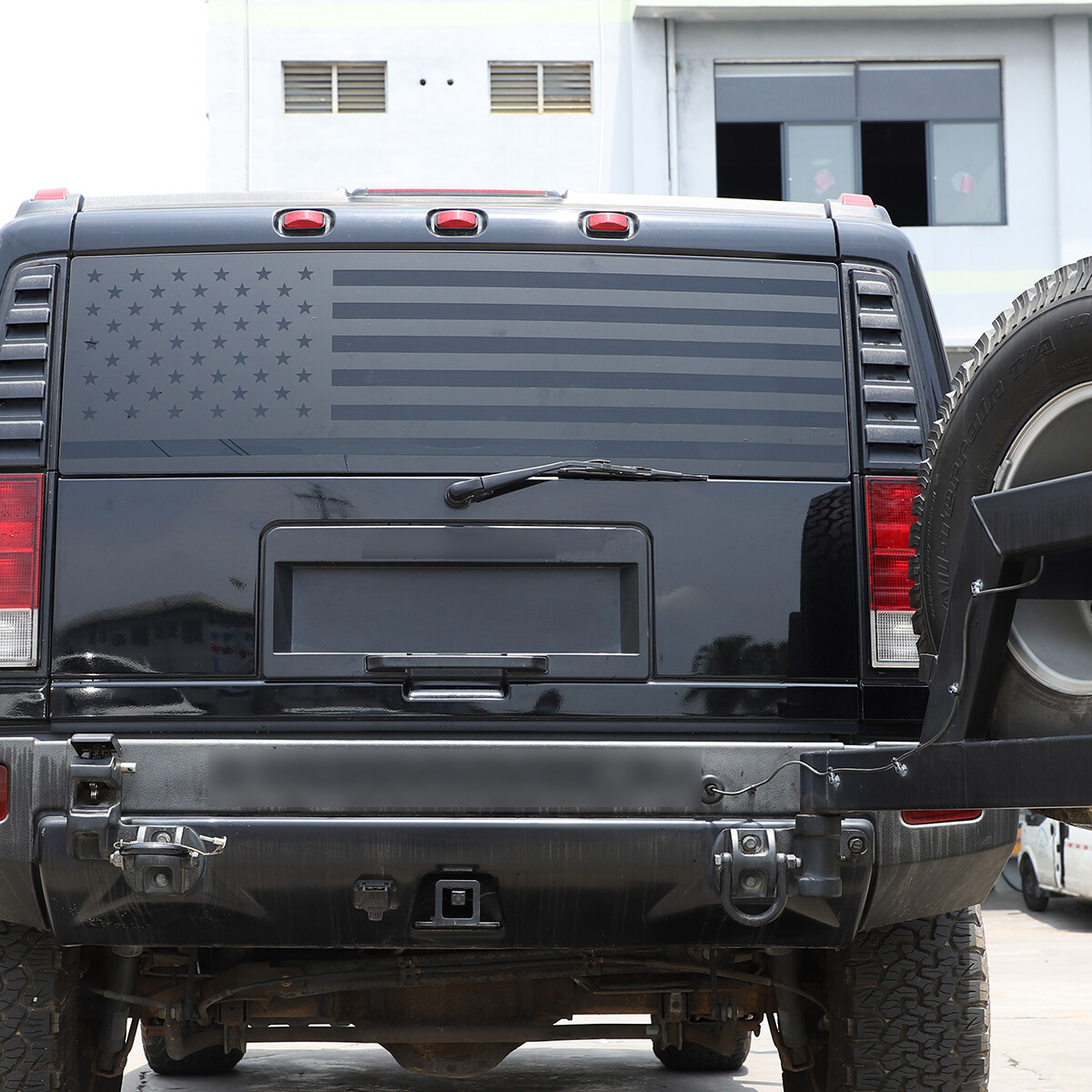 Fit For Humme-r H2 2003-2009 Window Decal American US Flag Sticker Rear ...