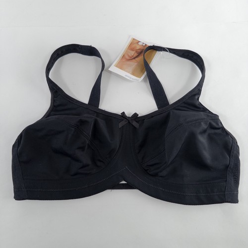 Amoena Mastectomy Bra 34C Black Kenzie Style 2006 Wire Free Pockets Adjustable | eBay