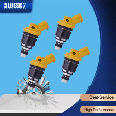 4X 555cc Yellow Top Side Feed Fuel Injectors For Subaru 16600-AA170 Sti ...