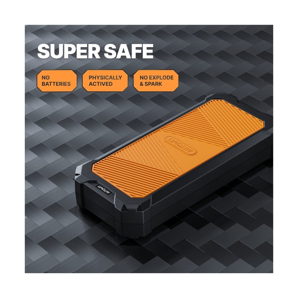 Autowit Super Capacitor Jump Starter, 12V Batteryless Jump Starter, 8 ...