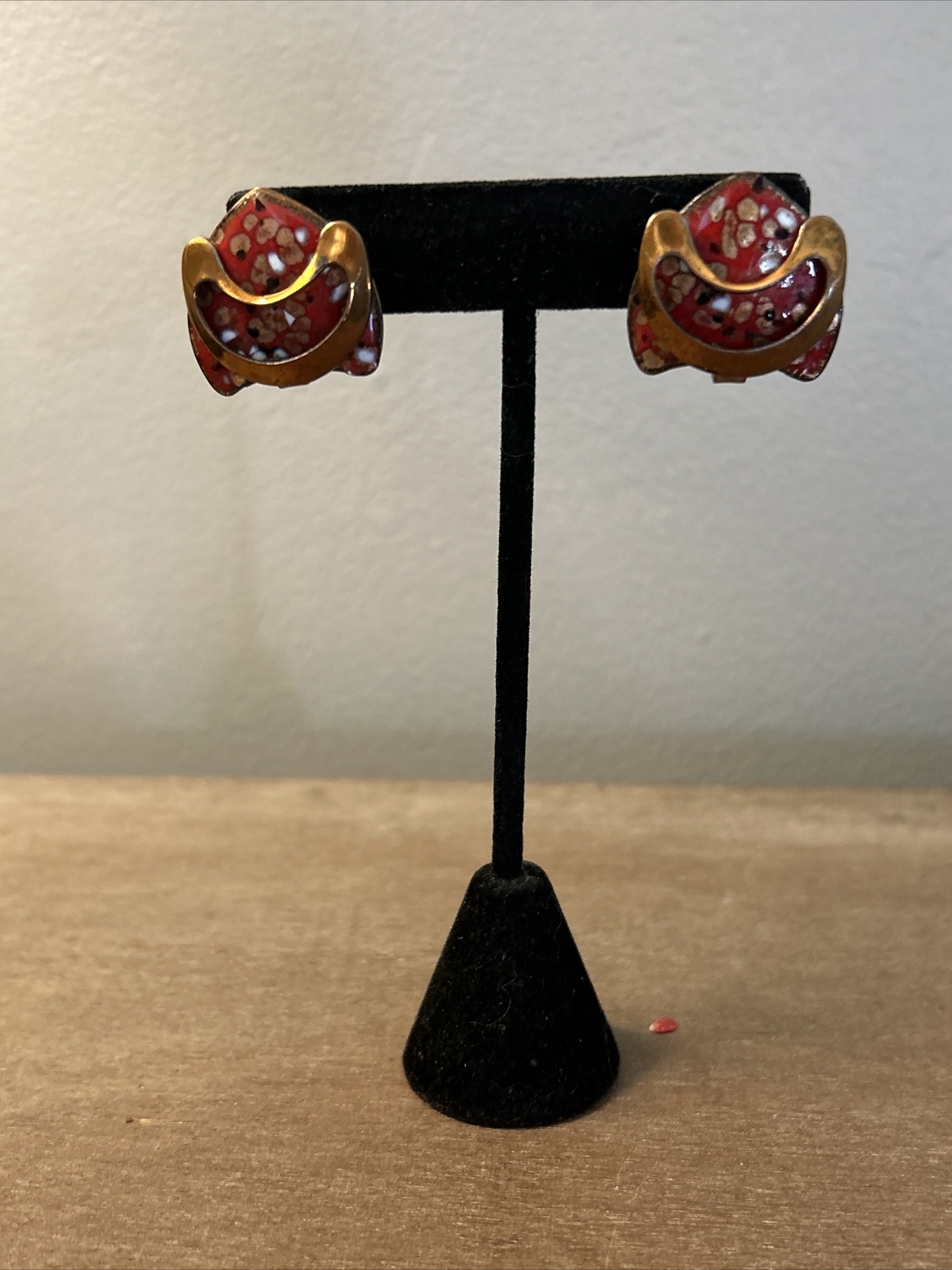 Vintage MCM Matisse Copper Brick Red Speckled Enamel … - Gem