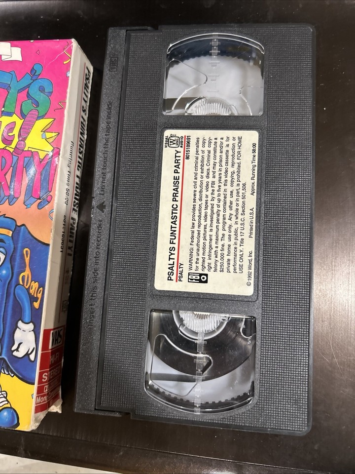 Psalty's Funtastic Praise Party VHS Christian Children Music Psalty's ...