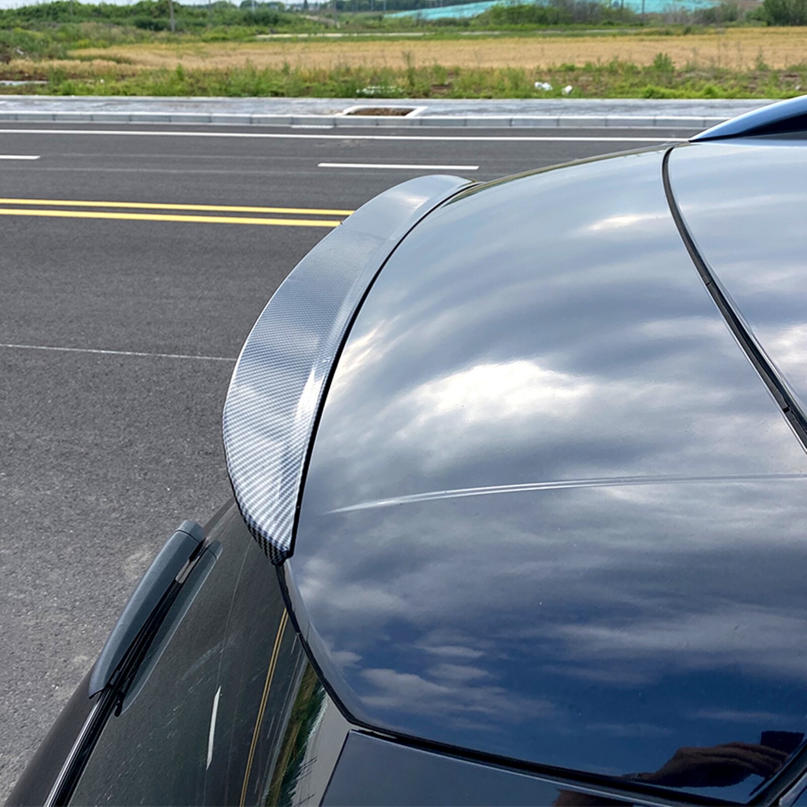 Carbon Look Front Lip + Rear Trunk Spoiler Kit For Benz GLE W167 C167 ...