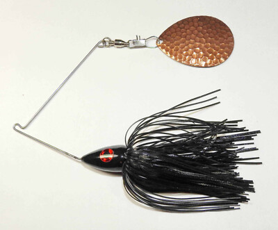 (1) 3/8oz D & J Lures Single Spin Retaliator Spinnerbait (Black) Bass ...